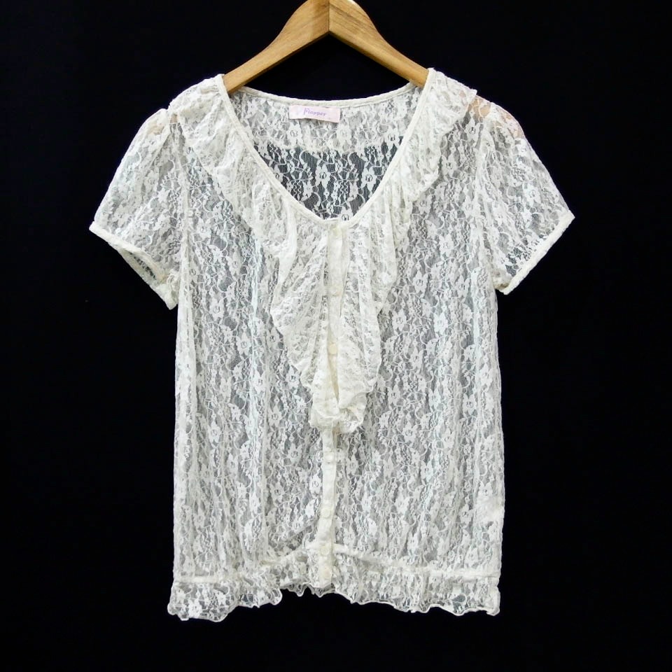 CP058 SIZE M+ PUTIH TULANG LACE BAJU PREMIUM BRANDED, Fesyen Wanita ...
