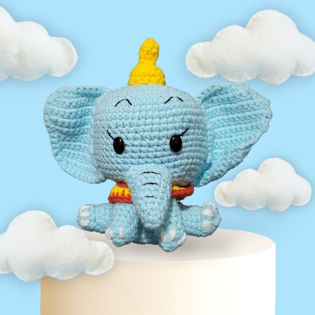 Crochet amigurumi Dumbo, Hobbies & Toys, Stationery & Craft, Handmade ...