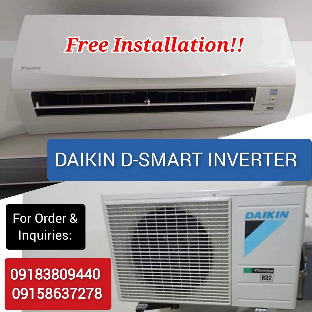 Daikin D-Smart Inverter Split Type Aircon, TV & Home Appliances, Air ...