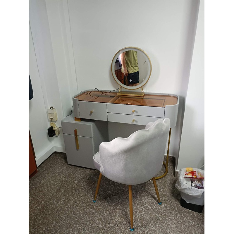 Dressing Table nice~Round Mirror+ Chair/new table, Furniture & Home ...