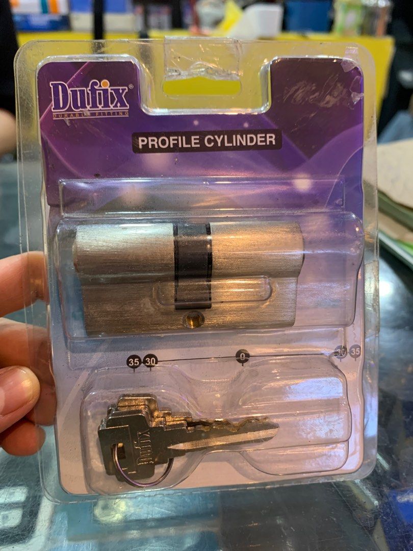 Dufix Profile Cylinder (Wooden), Furniture & Home Living, Security ...