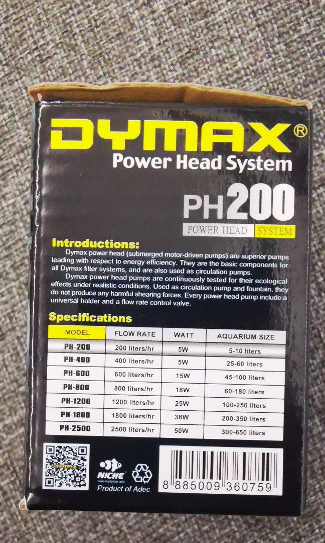 Dymax power head system PH200, Pet Supplies, Homes & Other Pet Accessories on Carousell