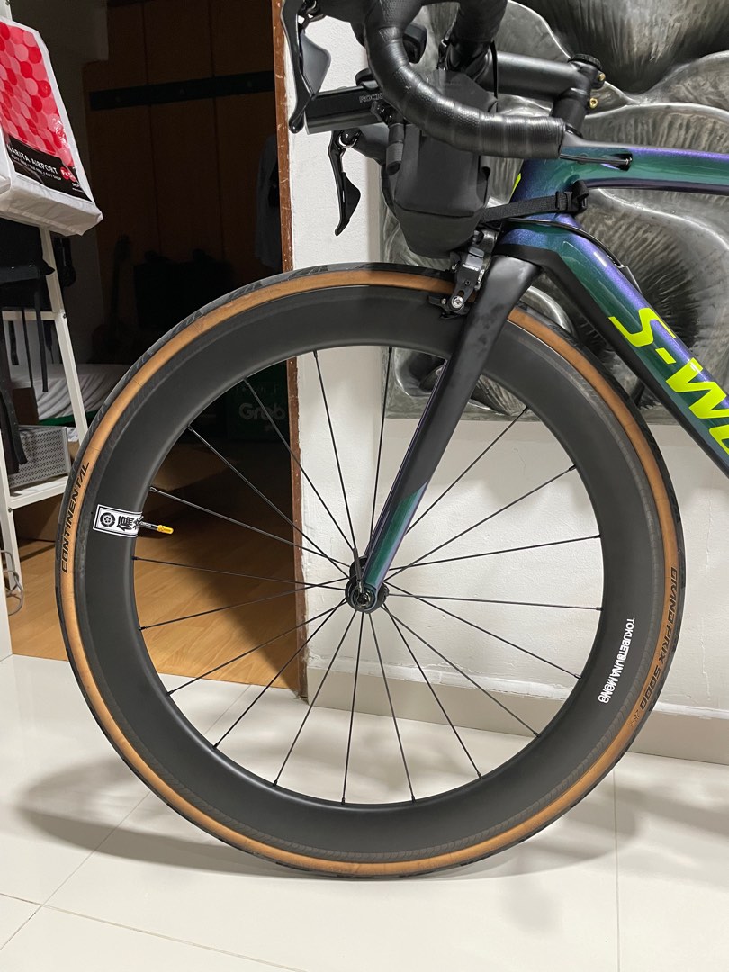 ELITE SLR Carbon Rim Brake Clincher Tubeless Aero Wheelset, Sports ...