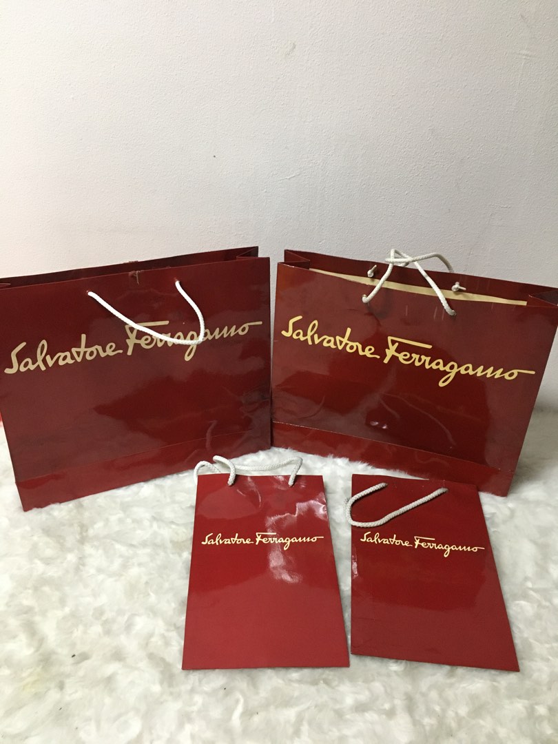 Ferragamo paper bags bundle on Carousell