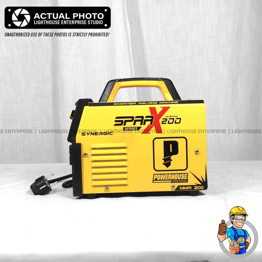 (FREE GRINDER) POWERHOUSE USA 200A Synergic Inverter Type Welding ...