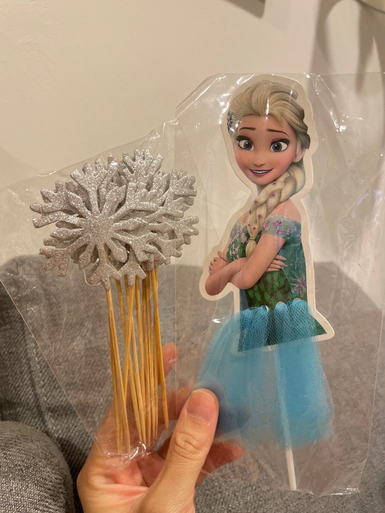 Frozen Elsa Snowflake Cake Topper, Hobbies & Toys, Stationery & Craft ...