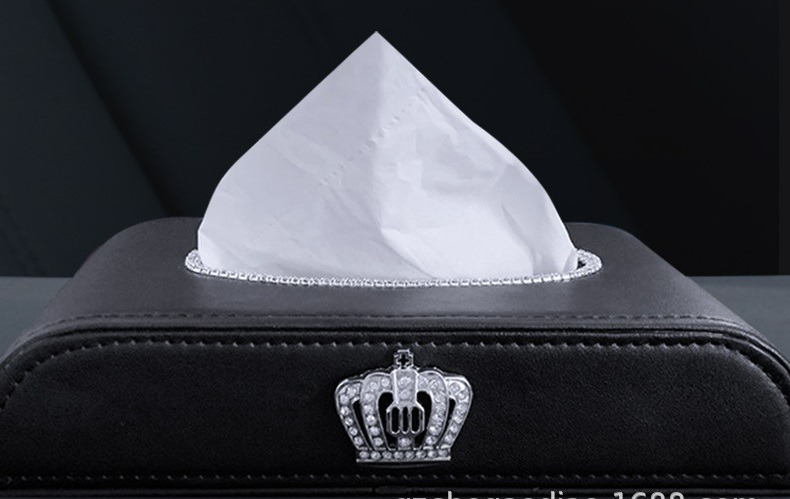 Garson D.A.D VIP Crown With Diamond Tissue Box DAD, Car Accessories ...