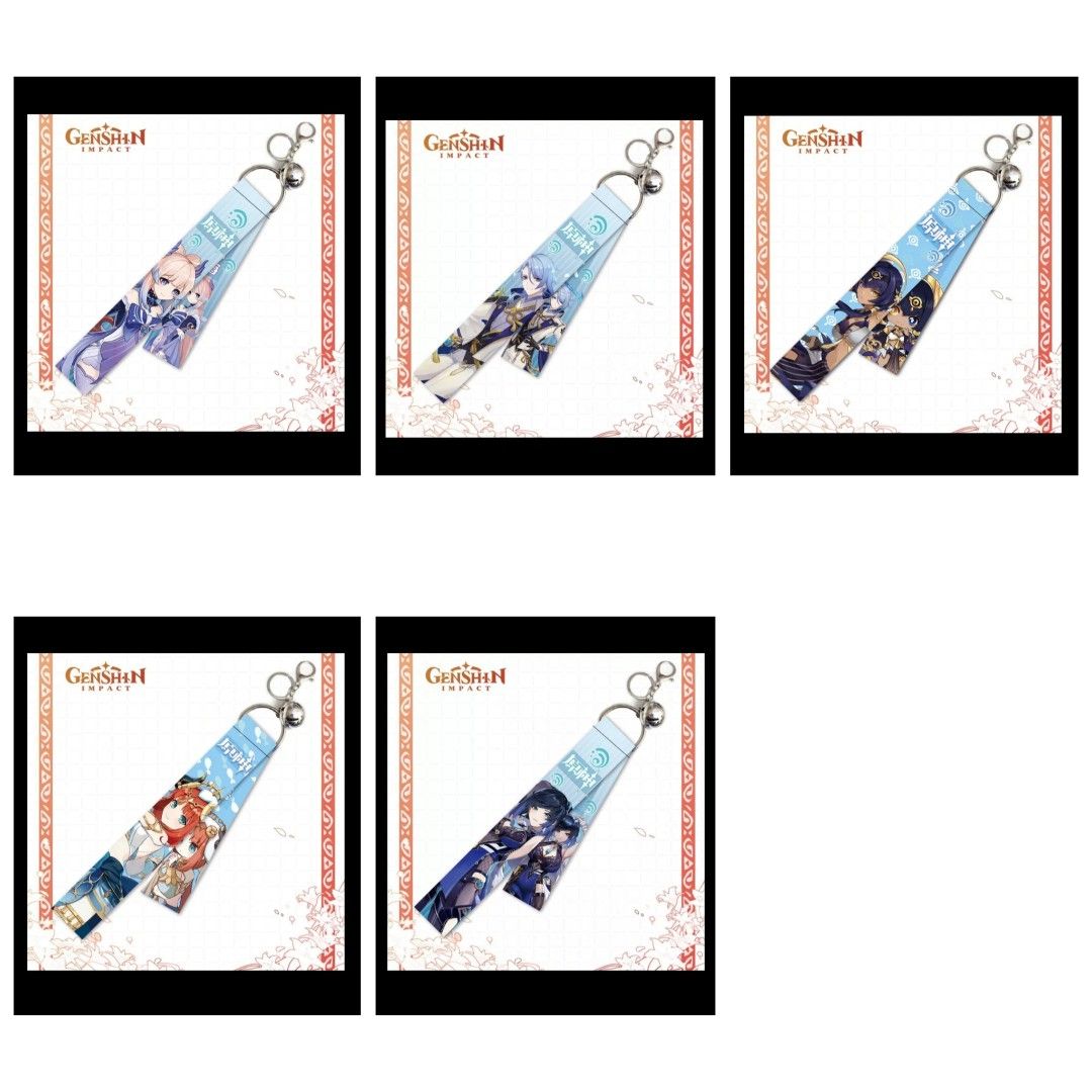 [Genshin] Character Keyholder Strap (Pre-Order) Pyro Hydro Cryo Elrctro ...