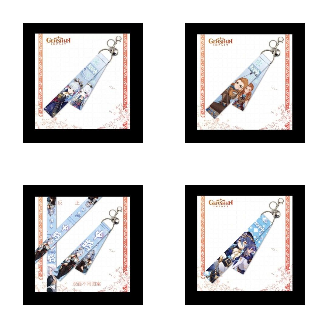 [Genshin] Character Keyholder Strap (Pre-Order) Pyro Hydro Cryo Elrctro ...