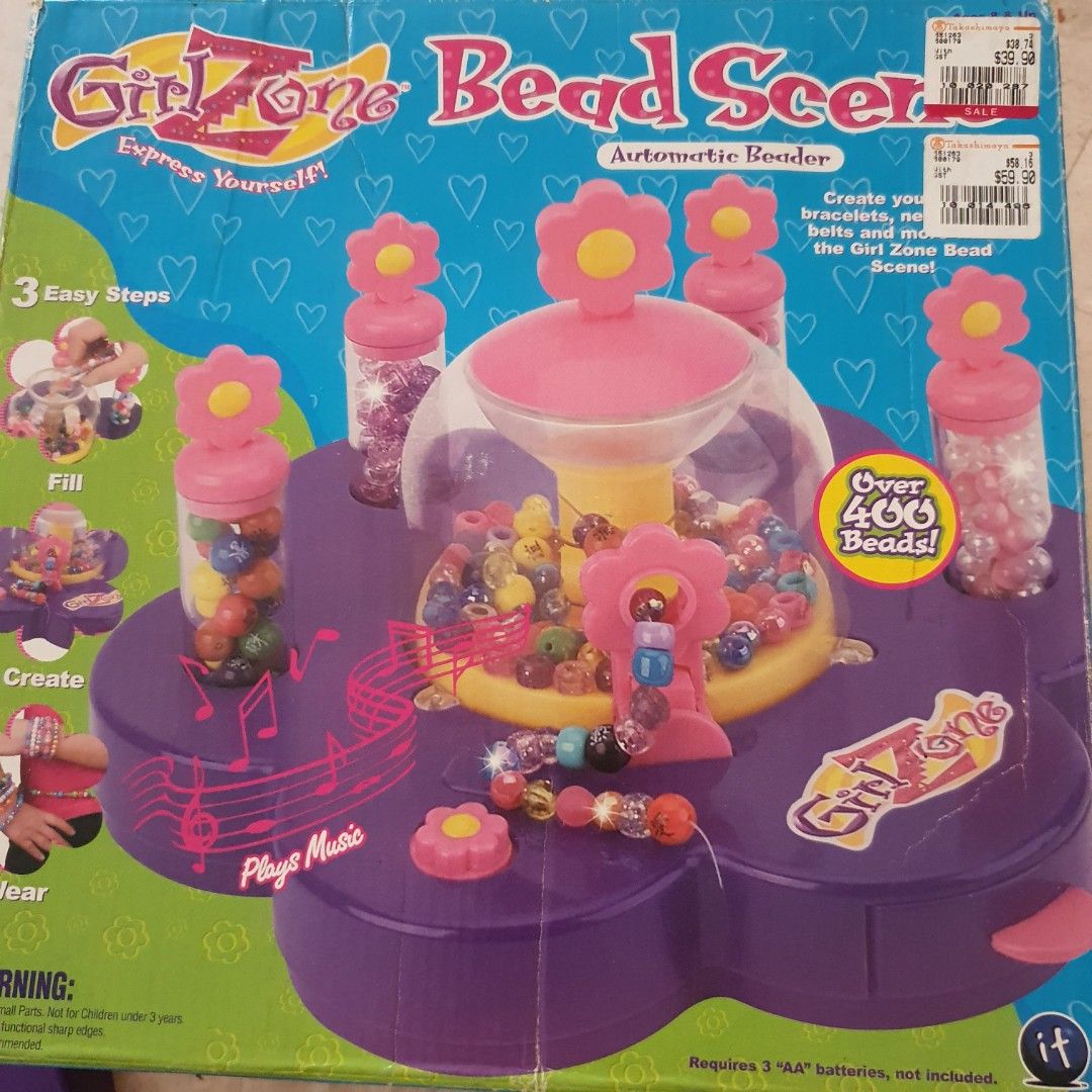 Girl zone bead scene with assorted and colored beads, Hobbies & Toys ...