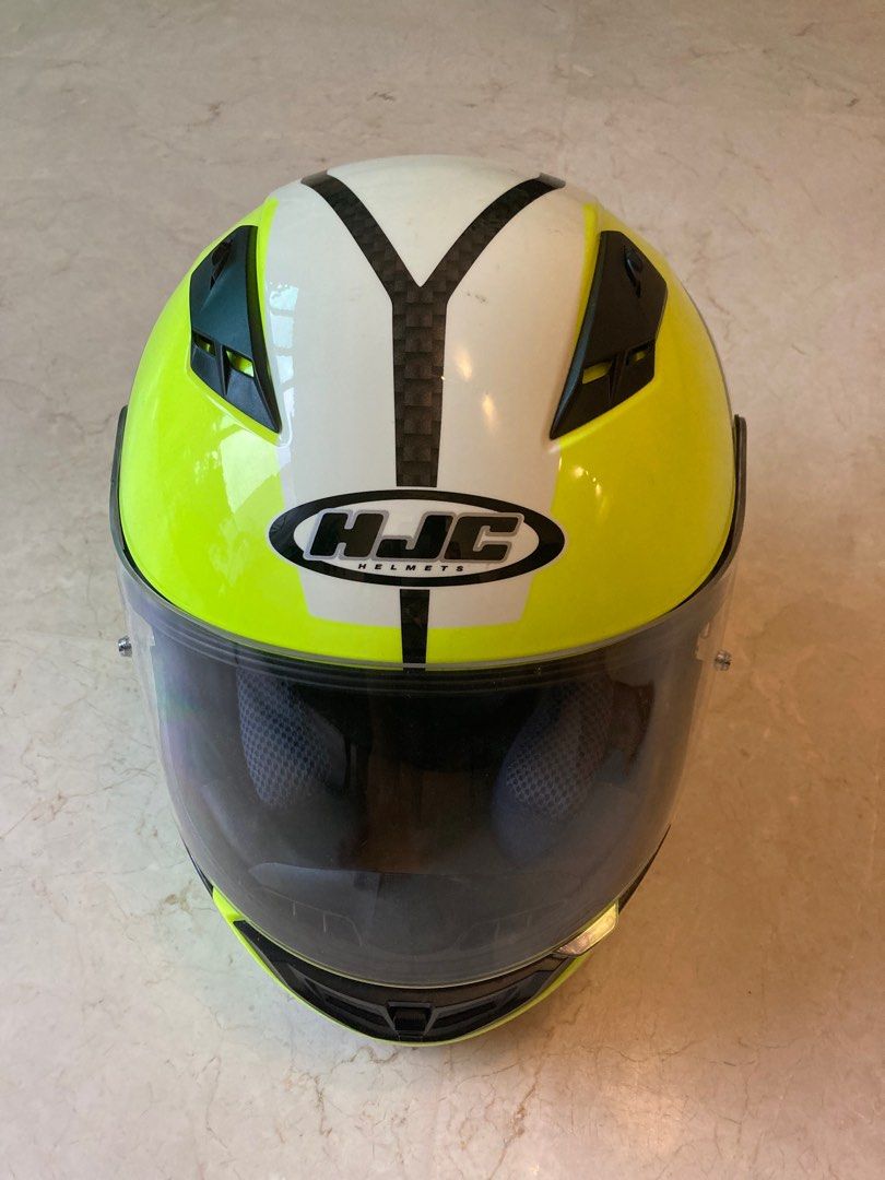 HJC Full Face Helmet High Visibility (Size S), Motorcycles, Motorcycle ...