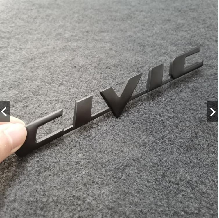 Honda Civic Car Rear Logo Emblem Badge Decal Trunk Body Metal Emblem 3D ...