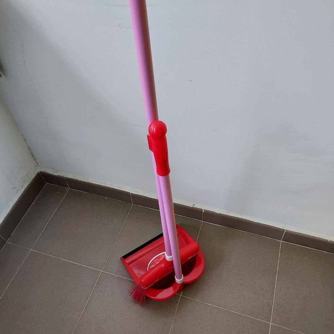 Hot pink Broom + dustpan, Furniture & Home Living, Cleaning & Homecare ...