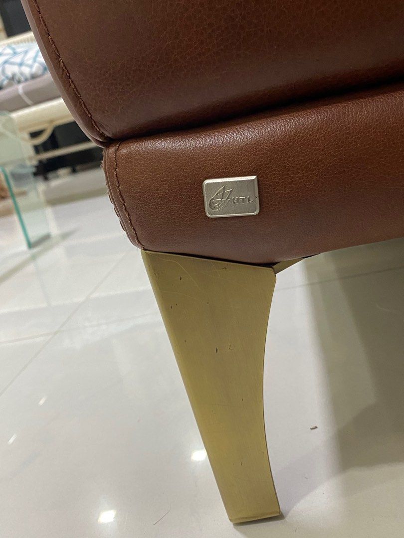 HTL sofa single top grain leather Italian, Furniture & Home Living ...