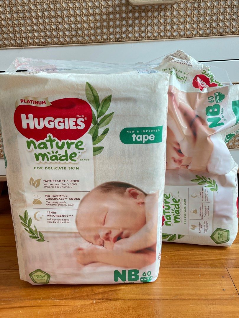 Huggies nature made - New Born, tape, Babies & Kids, Bathing & Changing ...