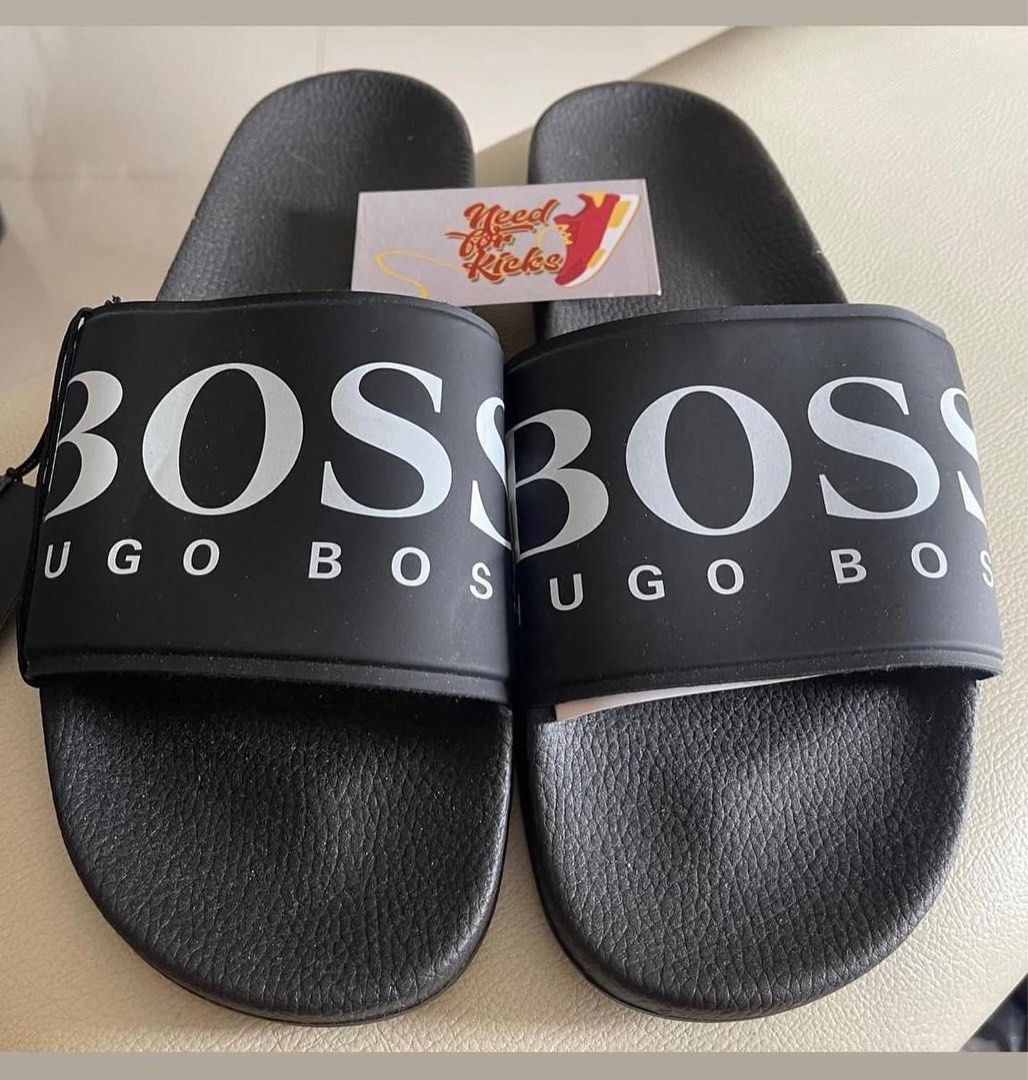 HUGO BOSS SLIDES, Men's Fashion, Footwear, Slippers & Slides on Carousell