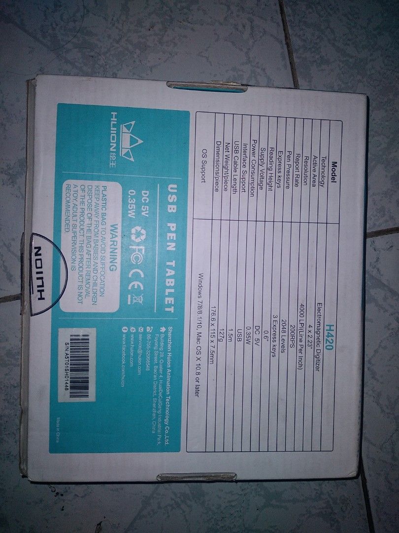 HUION Drawing USB Pen Tablet, Elektronik, Lainnya di Carousell