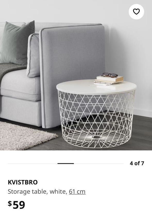 IKEA KVISTBRO Storage Table, Furniture & Home Living, Furniture, Tables & Sets on Carousell