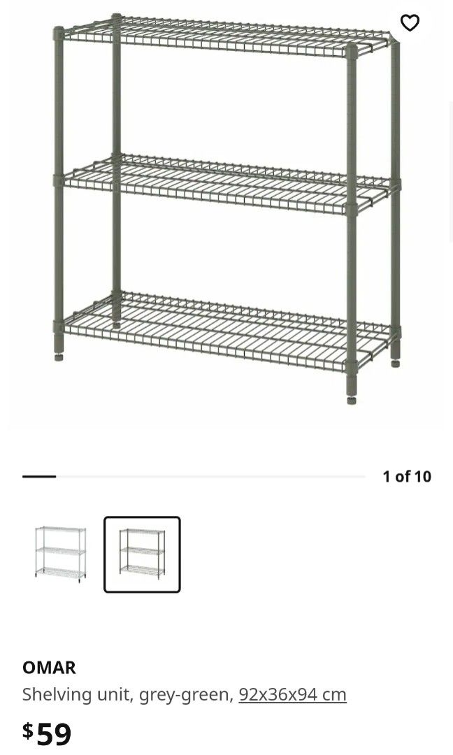 Ikea Omar Shelving Rack, Furniture & Home Living, Furniture, Shelves ...