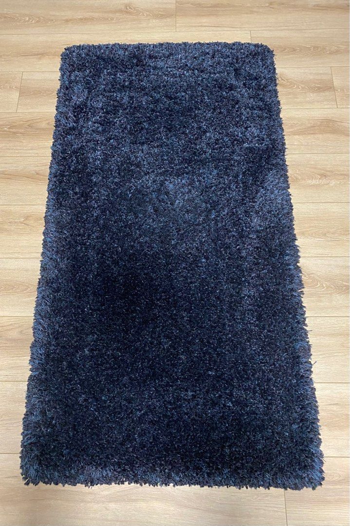 IKEA VOLLERSLEV Rug / Carpet , High Pile, Dark Blue, Furniture & Home ...