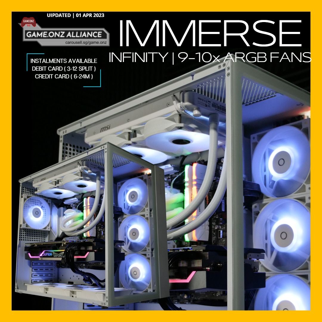 IMMERSE INFINITY GAMING DESKTOP PC BUILDS | AMD RYZEN 5 5600 5600X 7600 ...