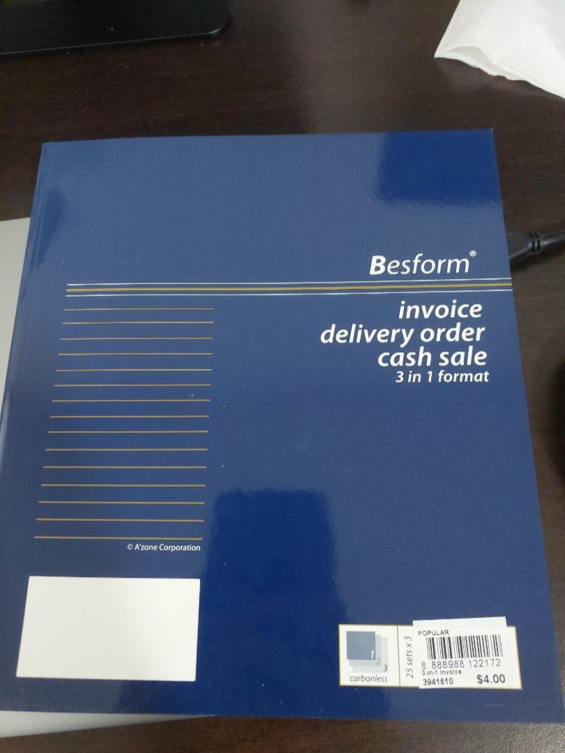 Invoice book Besform (brand new), Hobbies & Toys, Stationery & Craft ...