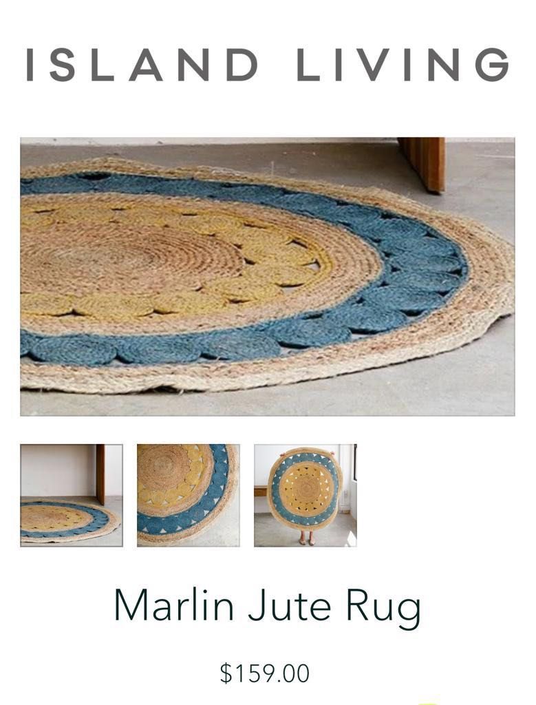 Island Living, Marlin Jute Rug, Furniture & Home Living, Home Decor ...