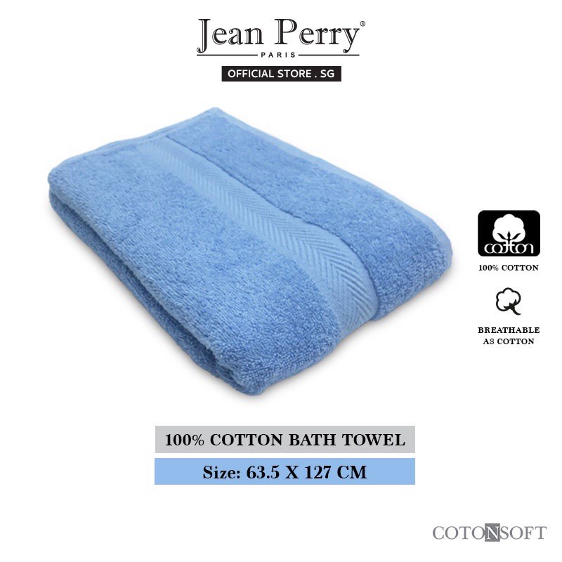 Jean Perry Cotonsoft Sandra Cotton Bath Towel, Furniture & Home Living ...