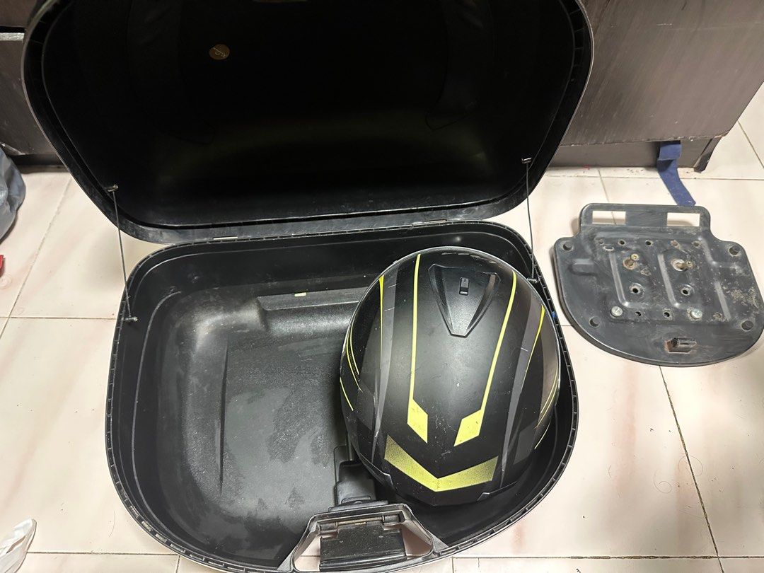 JNTAN Motorcycle Helmet/Storage Box with base plate, Motorcycles ...