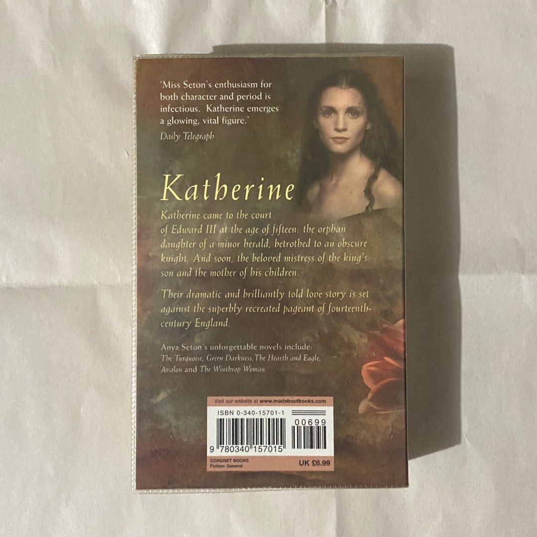 Katherine by Anya Seton, Hobbies & Toys, Books & Magazines, Fiction ...