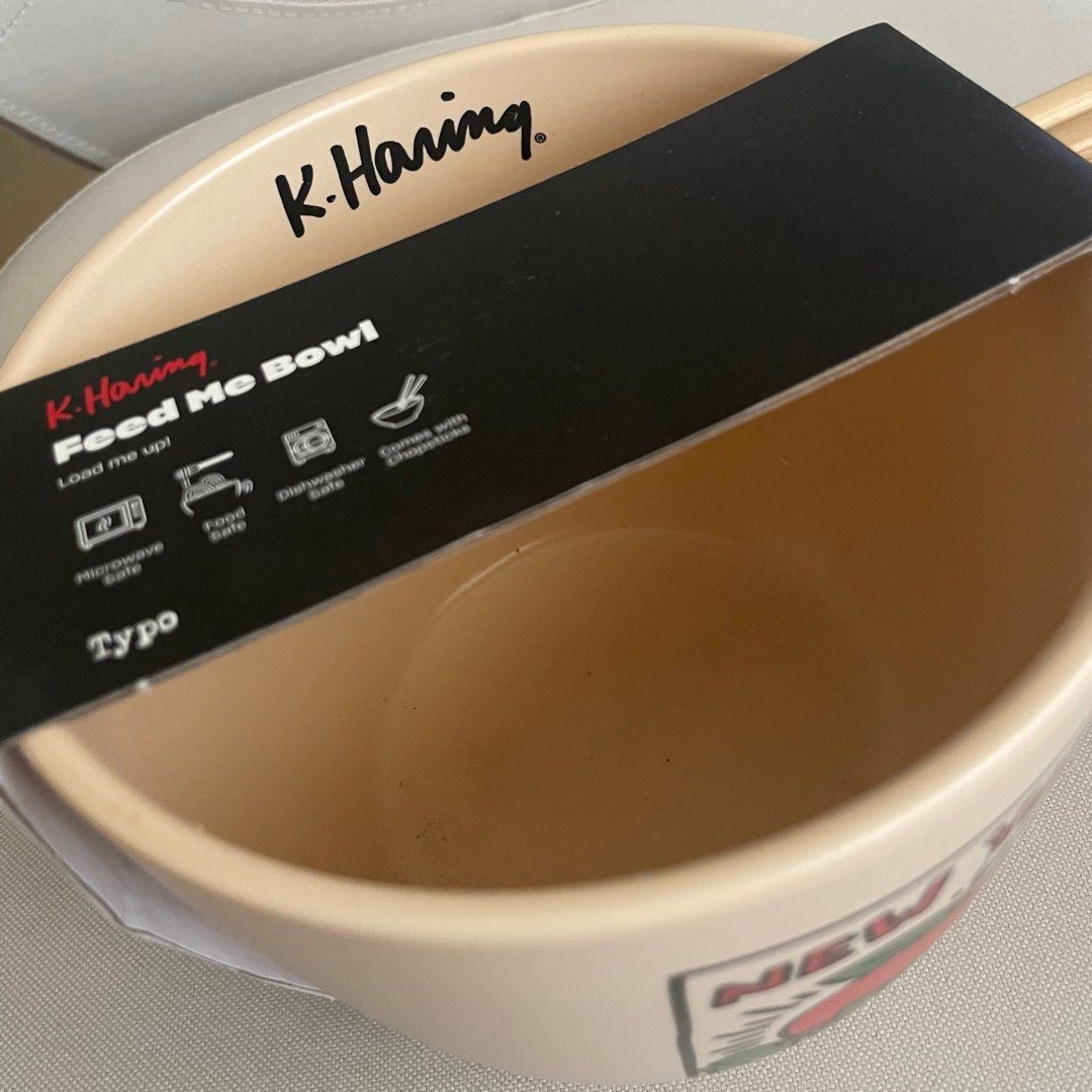 Keith Haring Feed Me Bowl Typo, Furniture & Home Living, Kitchenware ...