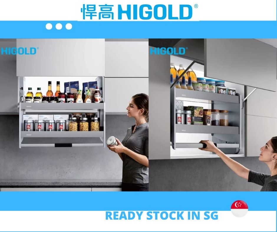 Kitchen Top Cabinet Condiments Lift Down System, Furniture & Home ...