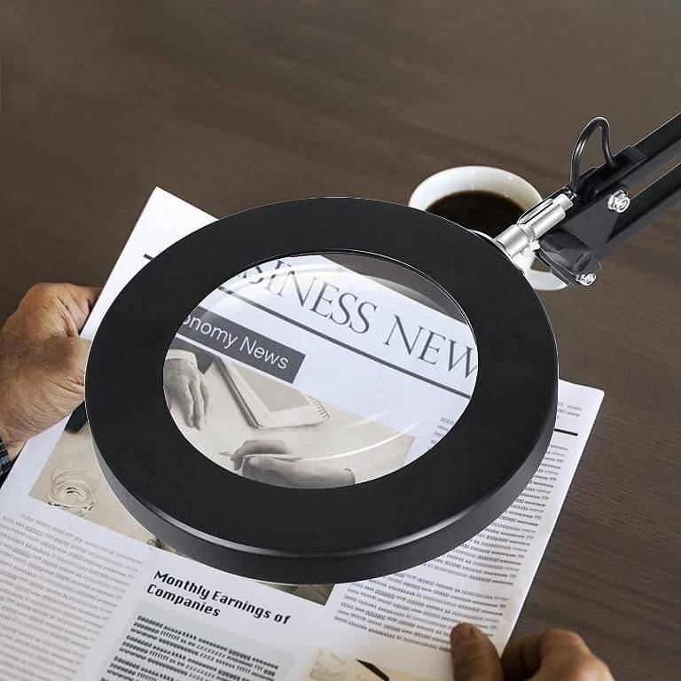 LED Magnifying Lamp with Clamp, NEWACALOX Dimmable Super Bright 3 ...