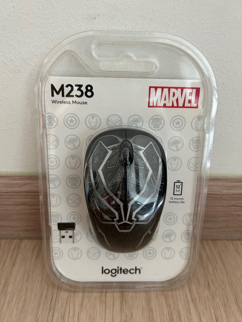 Logitech Mouse Marvel Black Panther, Computers & Tech, Parts ...