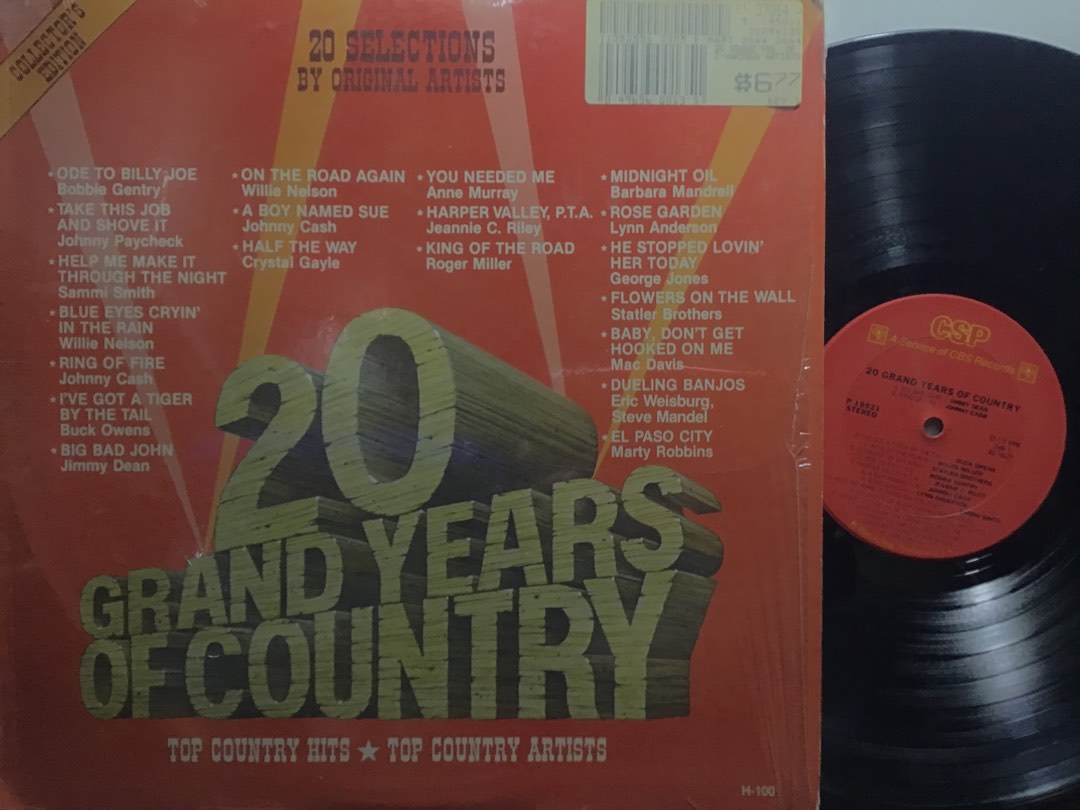 LP 20 Grand Years of Country - Johnny Cash Lynn Anderson Bobby Gentry ...