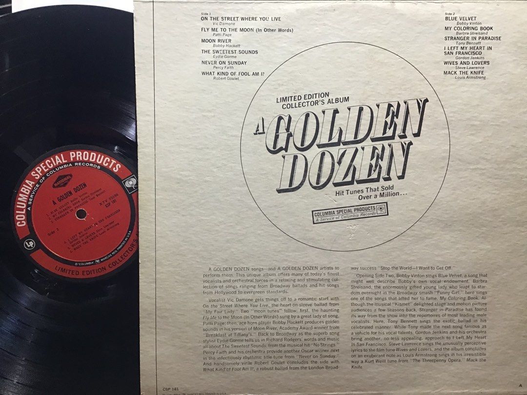 LP Golden Dozen - Bobby Hackett Patti Page Vic Damone OOP VINYL RECORD ...