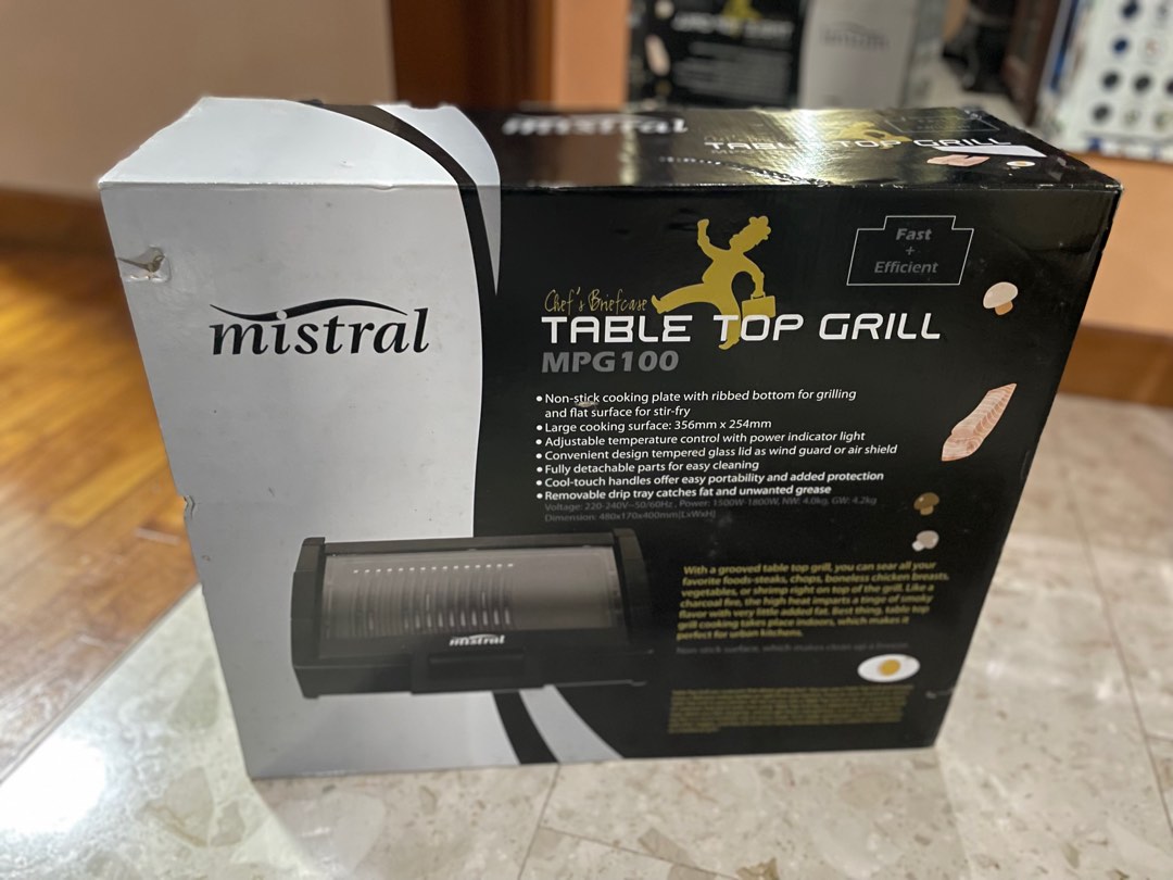Mistral Table Top Grill MPG100, TV & Home Appliances, Kitchen Appliances, BBQ, Grills & Hotpots ...