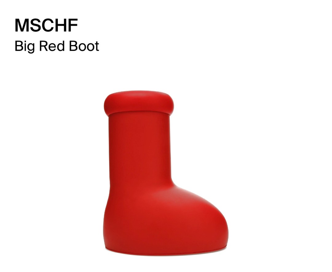 Mschf big red boot, Men's Fashion, Footwear, Boots on Carousell