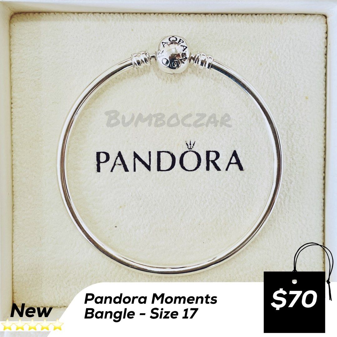 New! Authentic Pandora Bangles - Sizes 17, 19 and 21, Women's Fashion ...