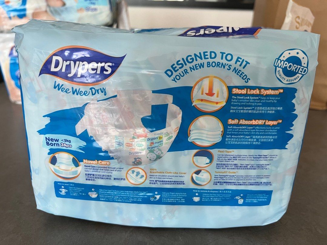 New Drypers Diapers (Newborn), Babies & Kids, Bathing & Changing ...