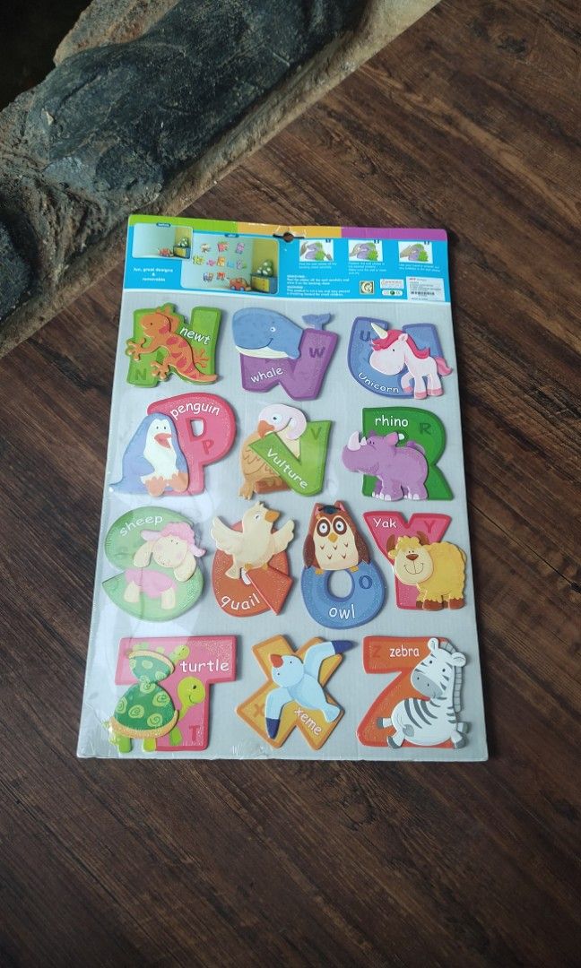 NEW! ROOM DECOR ABJAD STICKER 3D MAINAN EDUKASI NOT ELC LITTLE TIKES ...