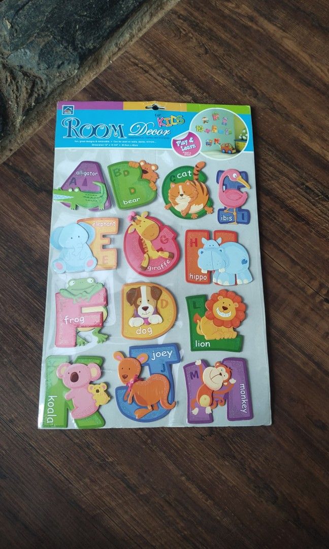 NEW! ROOM DECOR ABJAD STICKER 3D MAINAN EDUKASI NOT ELC LITTLE TIKES ...