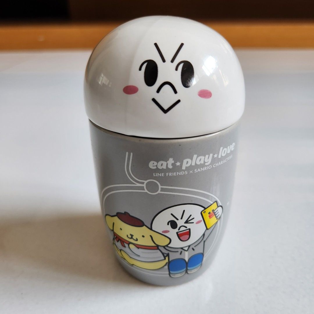 [NEW] Sanrio Pom Pom Purin x Line ceramic cup lid set with box [全新 ...