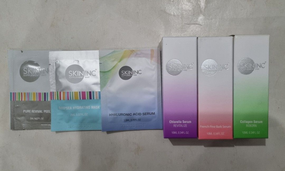 New Skininc pure revival peel, Skininc deep-sea hydrating mask, Skininc ...