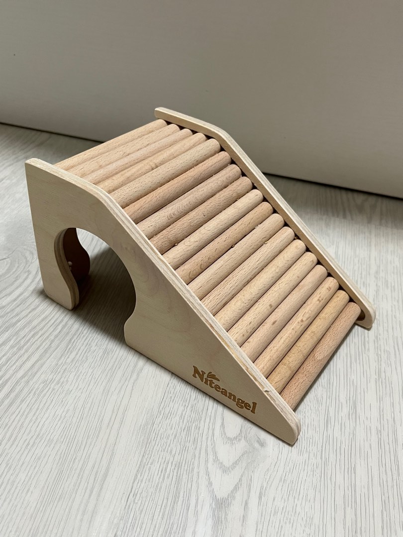 niteangel wooden hamster stairs with hideout / hole / opening, dwarf ...