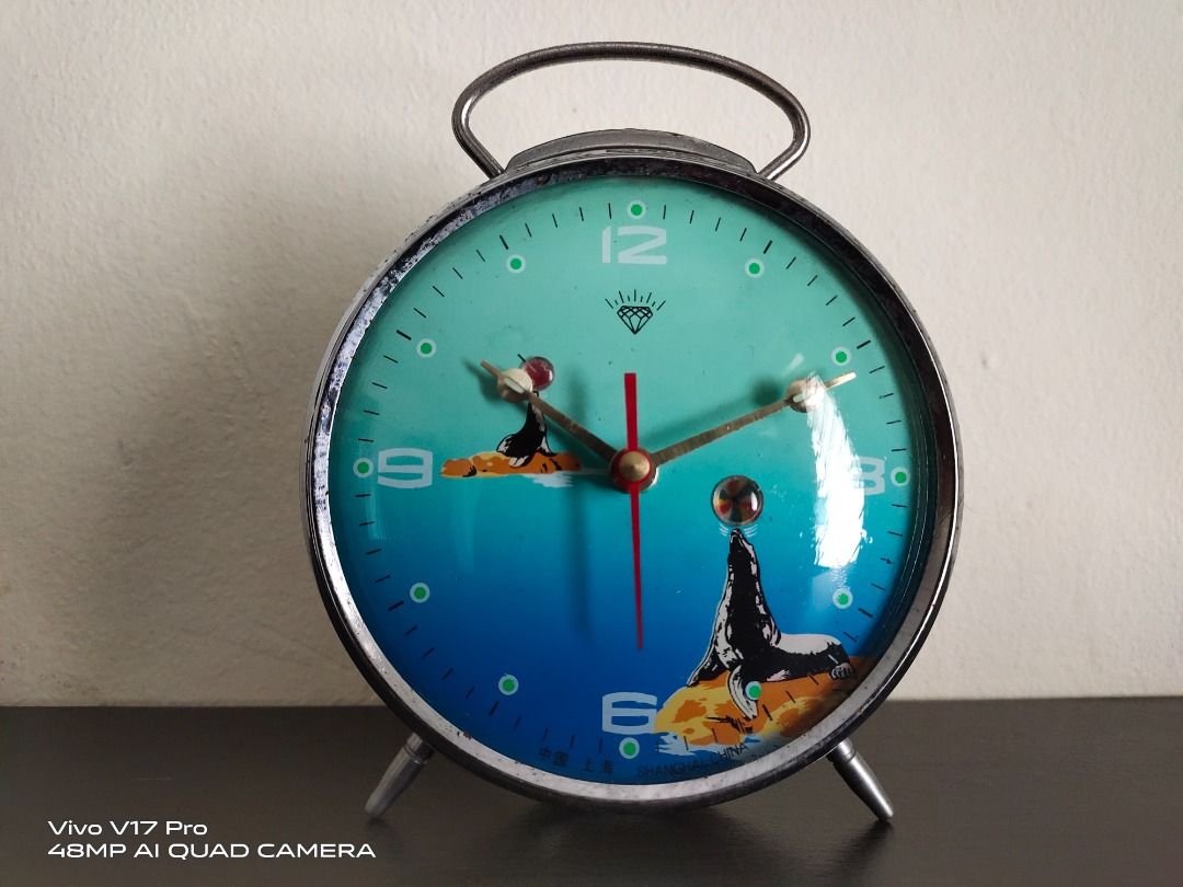 NOS-1960s Animated China Alarm Mechanical Hand-Winding Clock(Seal ...