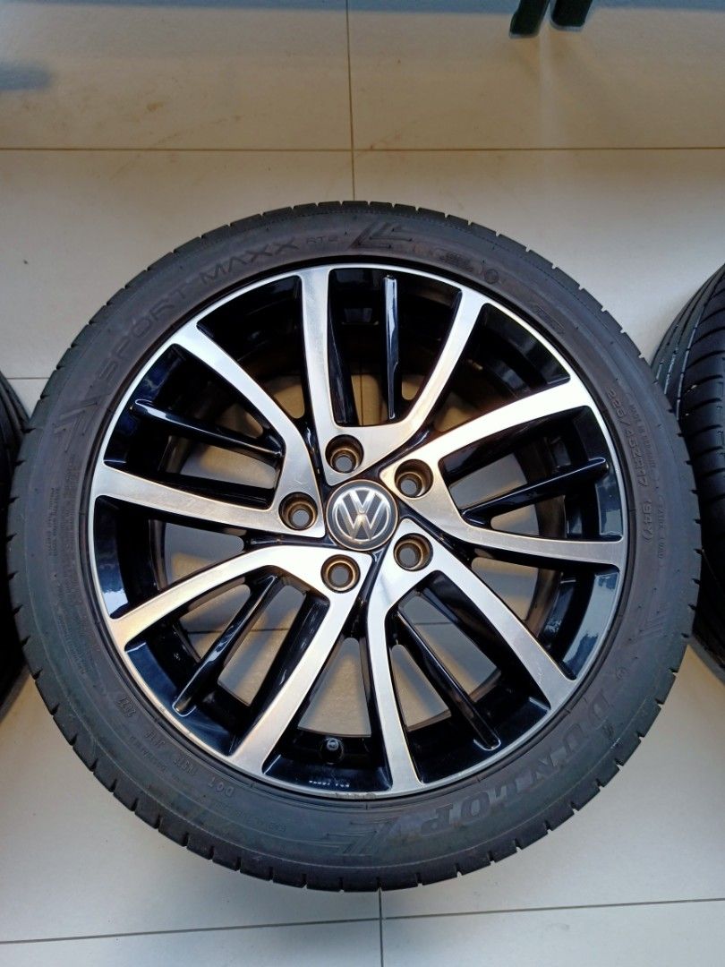 Original VW Touran / Caddy 17 inch Rims + Tyres, Car Accessories, Tyres ...