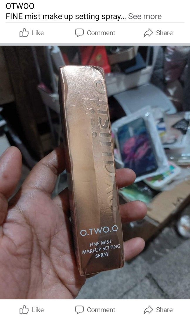 O.TWO.O fine mist make up setting spray 50ml on Carousell