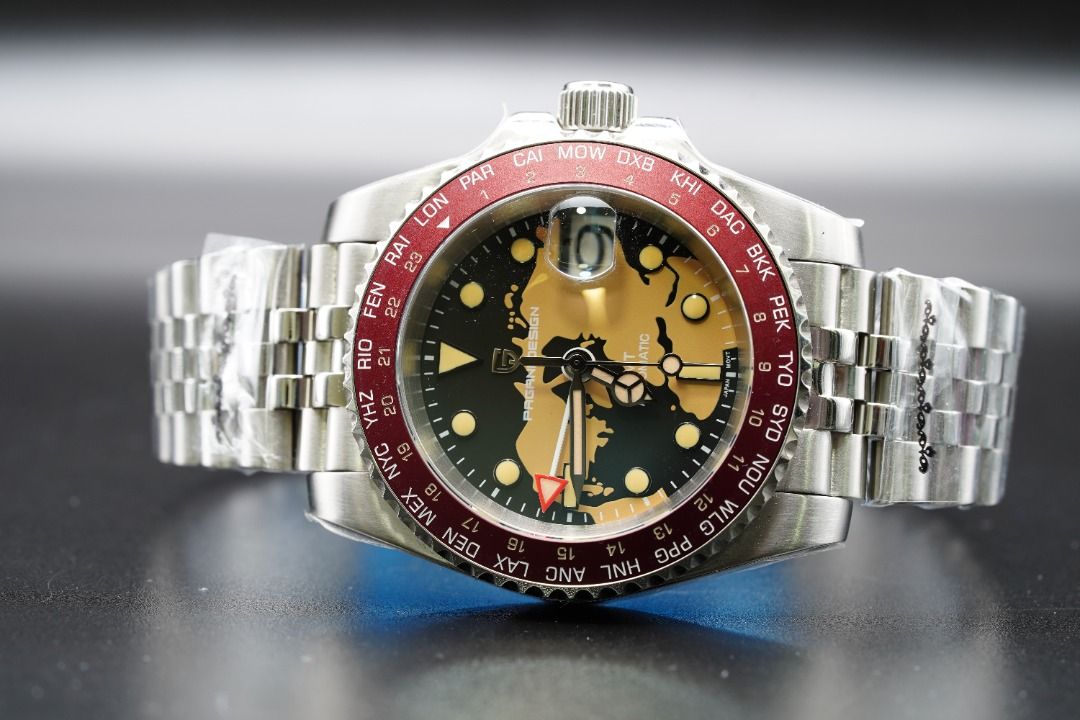 Pagani Design Oyster Map NH34 GMT 紅圈 地圖面 精工NH34 GMT 機芯, 名牌, 手錶 - Carousell