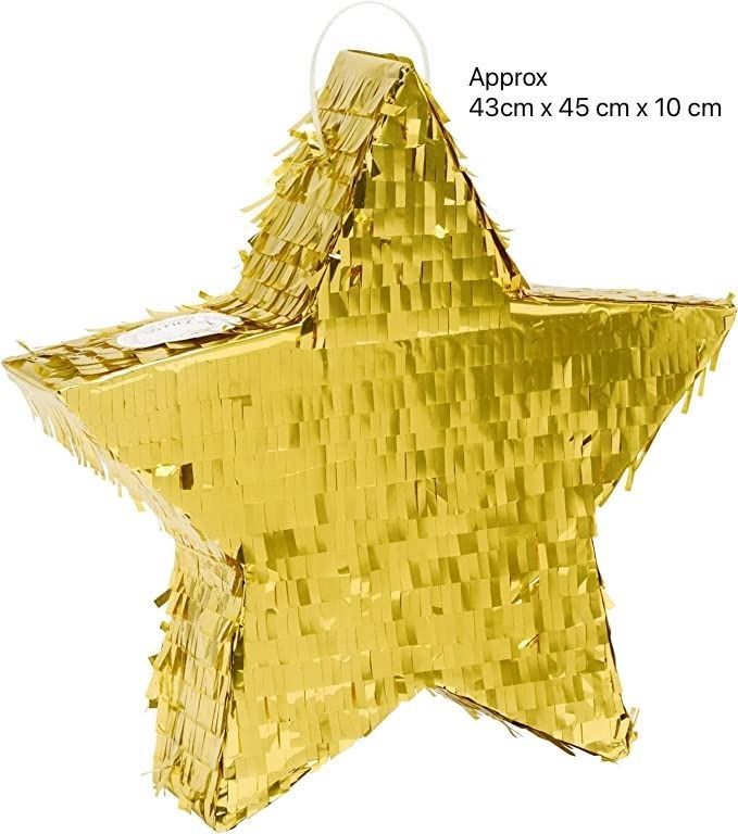 Pinata Gold Star XL Size Birthday Party Helium Balloon Decoration ...
